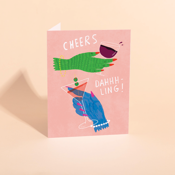 CHEERS DAHLING - Special Occasion Card – carolynsuzukigoods