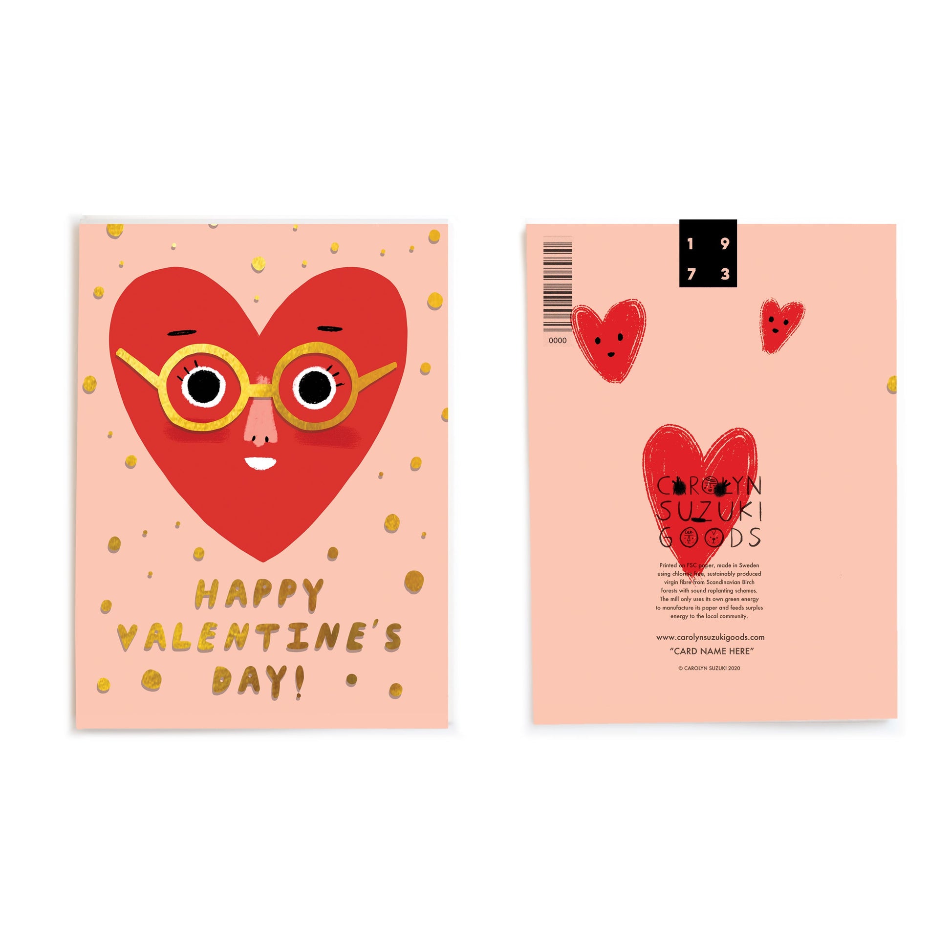 HEART FACE - Valentine's Day Card – carolynsuzukigoods